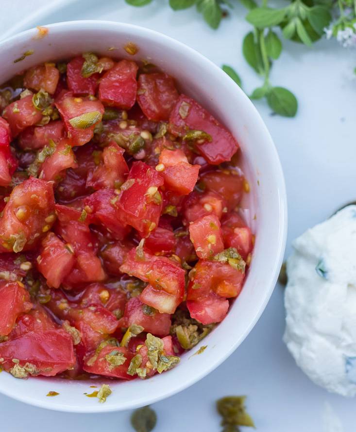 Tartarre di pomodoro con ricotta fresca | Giulia Scarpaleggia | Pomi Italia